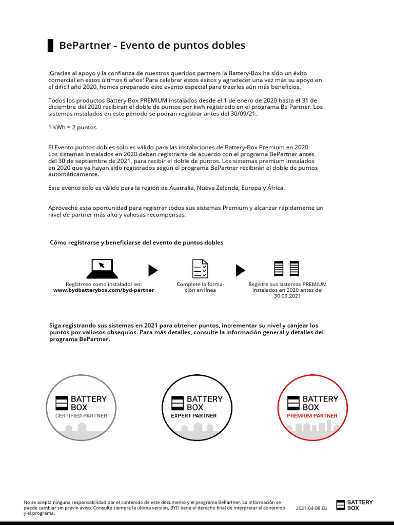 210424 BePartner DOUBLE POINTS EVENT - Europe V1.05 ES | PDF