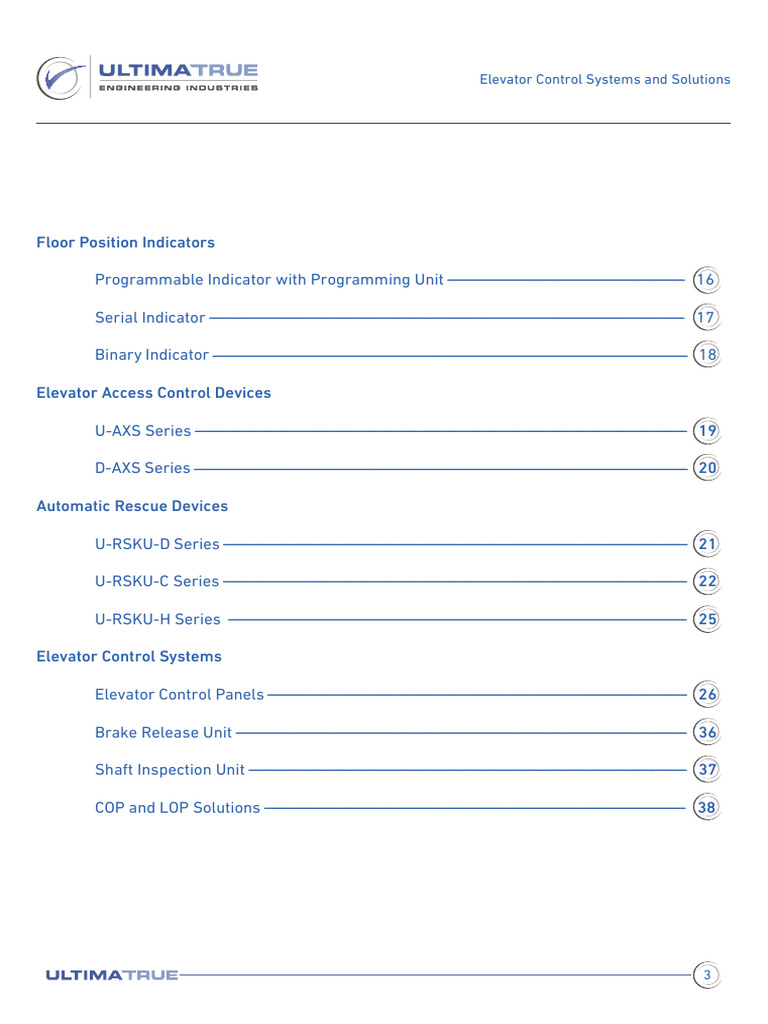 Elevator Control Systems and Solutions Final_03 | PDF