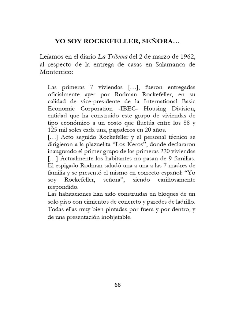 YO SOY ROCKEFELLER | PDF