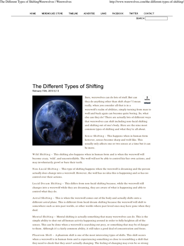The Different Types of Shifting Werewolves - Werewolves | Download Free ...