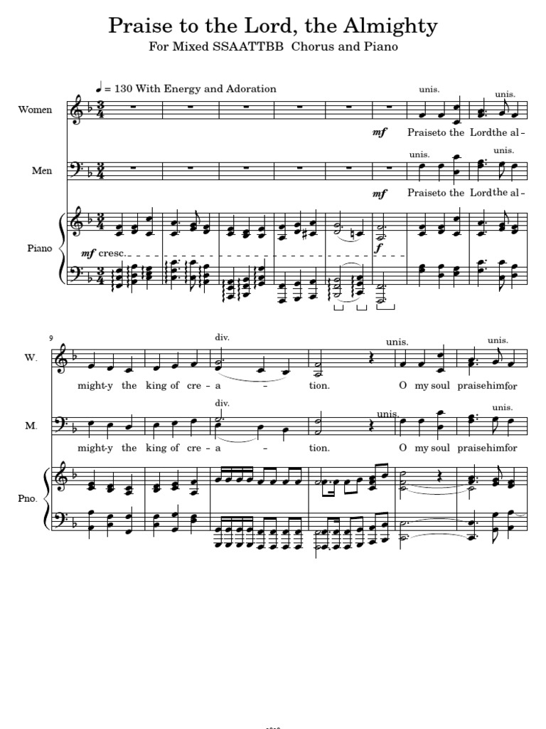 Praise to the Lord the Almighty | PDF