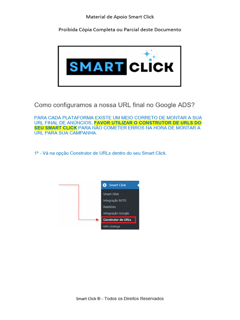 Material de Apoio Smart Click 2.12 | PDF | Sites | Informática