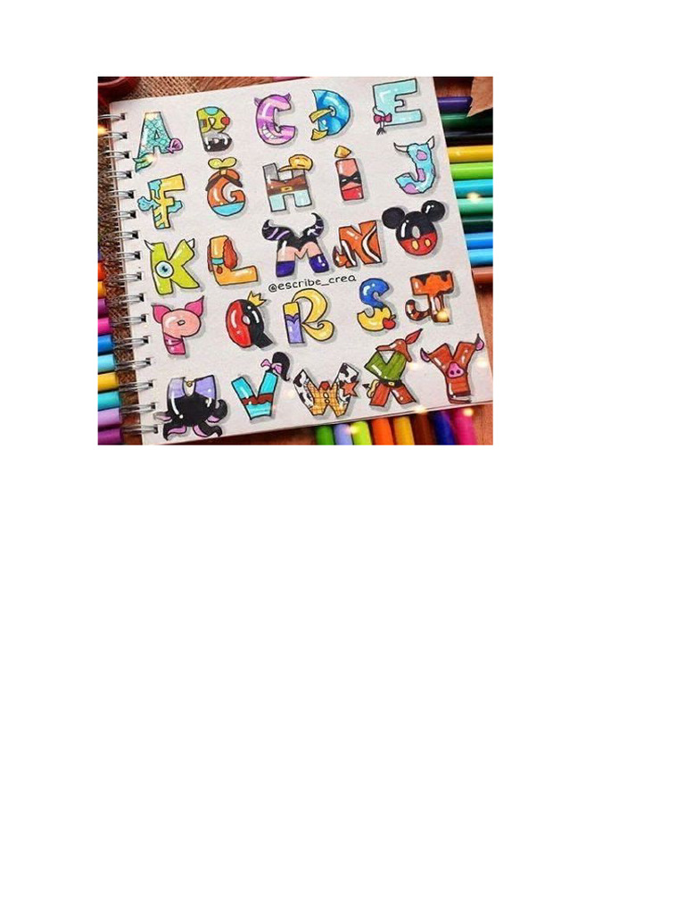 abecedario nombre lettering daniela y mathias | PDF