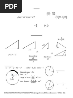11th Grade Mathematics Reference Sheet | PDF | Area | Trigonometric ...