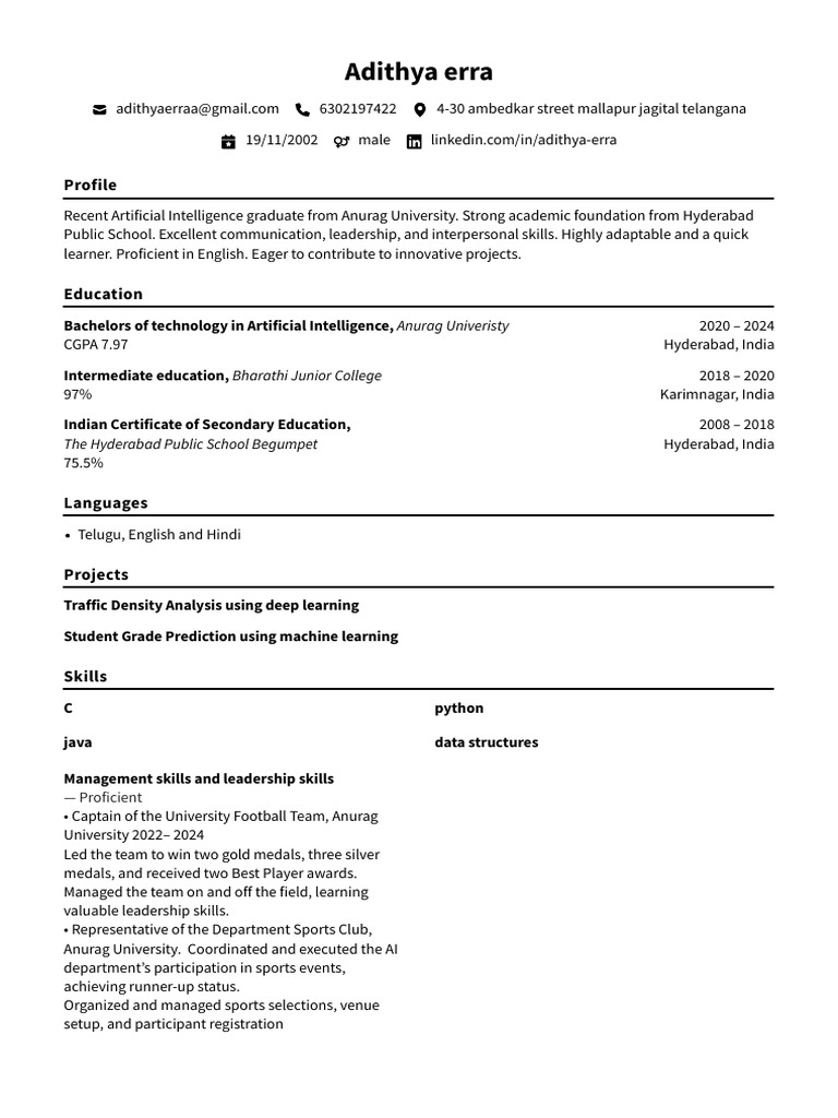 Adithya Erra FlowCV Resume 20241111 | PDF | Artificial Intelligence | Intelligence (AI) & Semantics