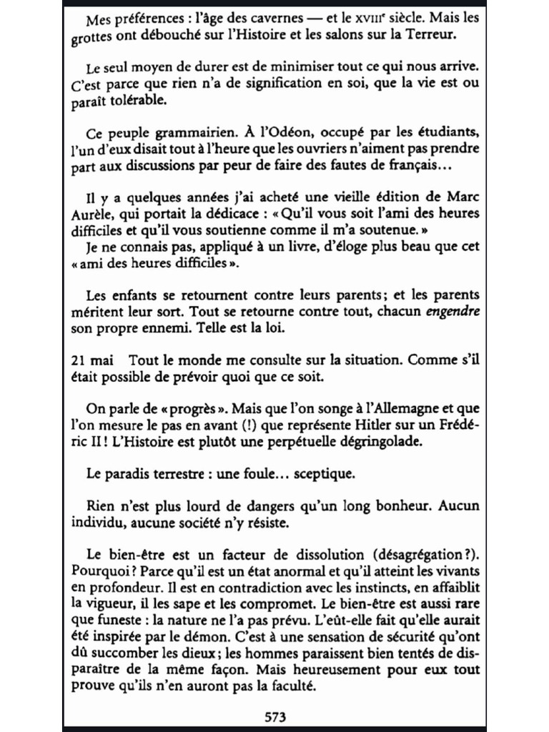 Cioran - Extraits Des Cahiers | PDF