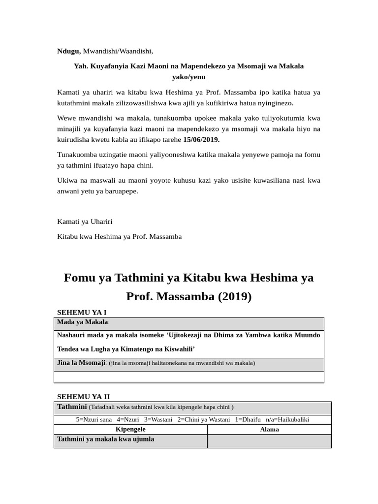R27 MASSAMBA | PDF