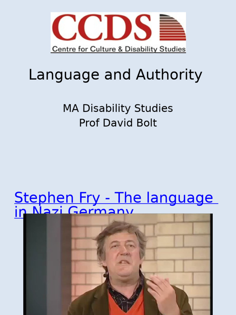 Language and Disability Rights Analysis | PDF