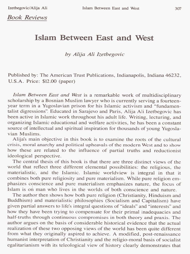 "Islam Between East and West Review" | PDF | Humanism | Liberal Arts ...