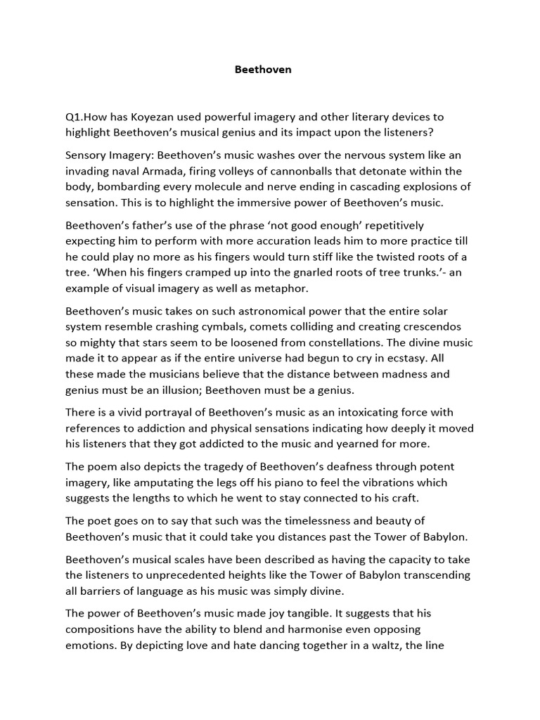 Beethoven | PDF | Poetry | Ludwig Van Beethoven