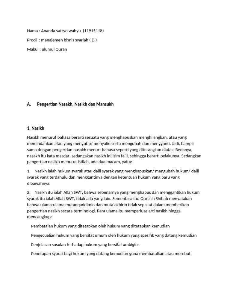 Nasikh Dan Mansukh | PDF