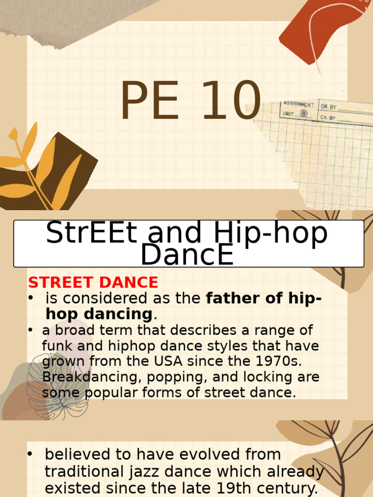 Pe 10 Lesson 1 3RD Quarter | PDF | Hip Hop Music | Dances