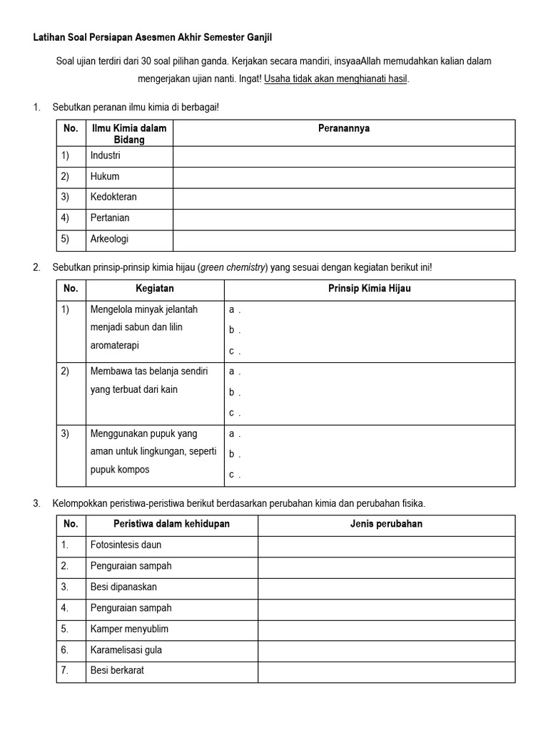 Soal Latihan Persiapan Ujian | PDF