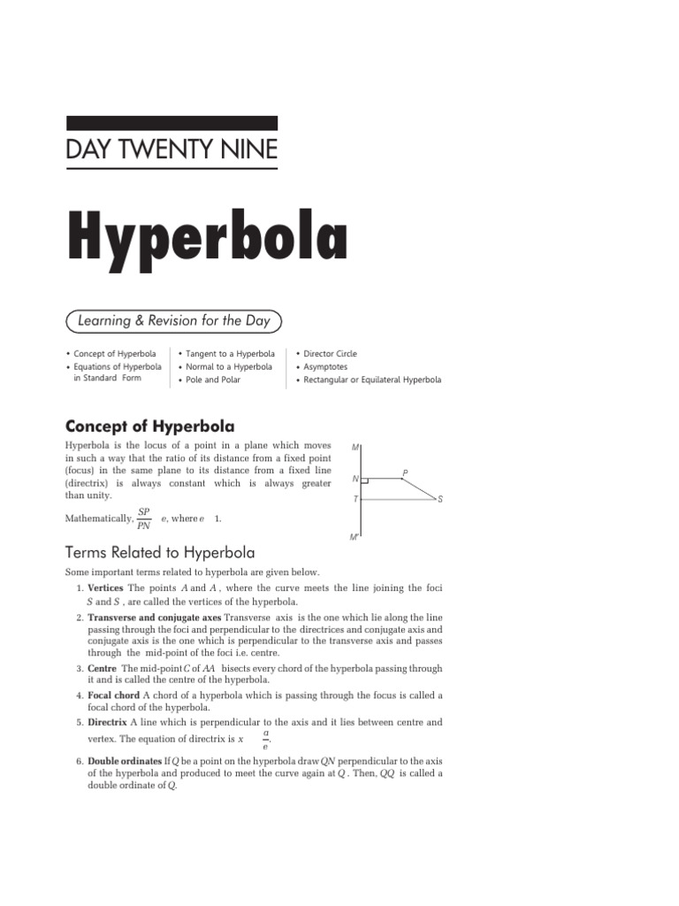 Hyperbola | PDF | Manifold | Analytic Geometry