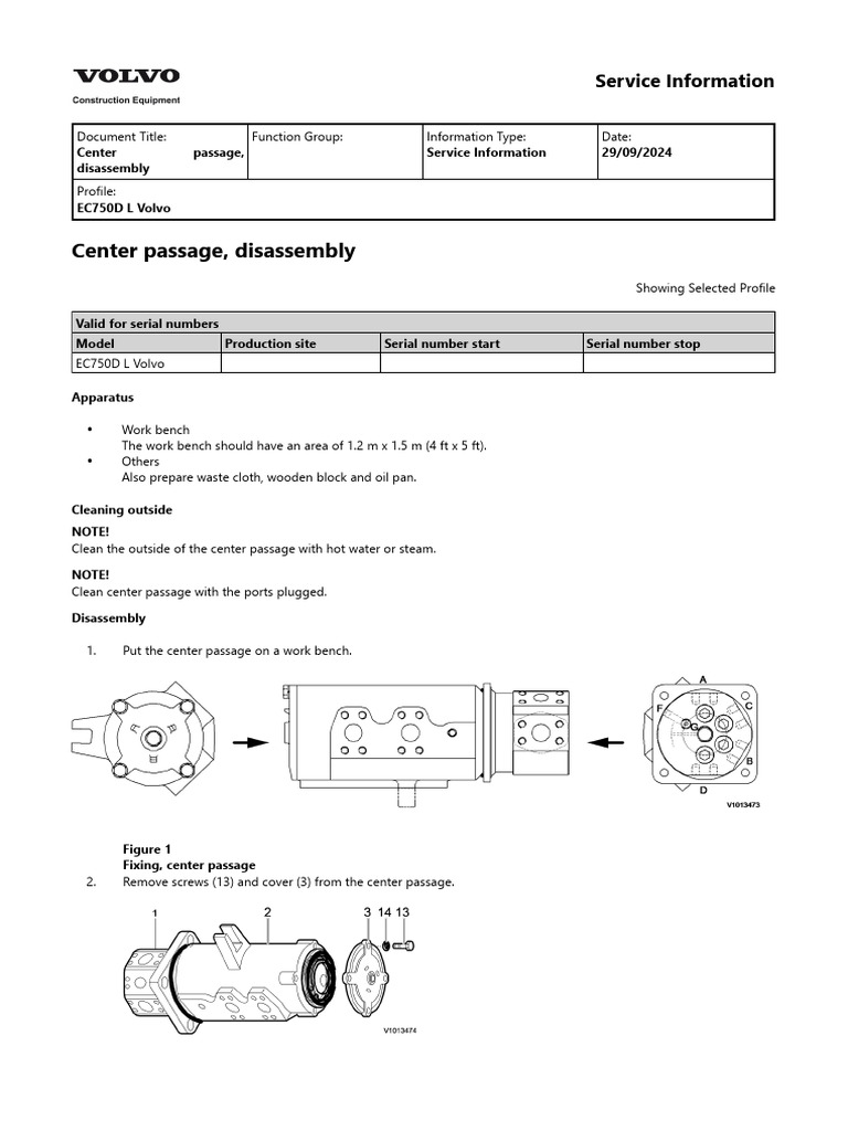 Disassembly Guide for EC750D L Swivel Joint | PDF
