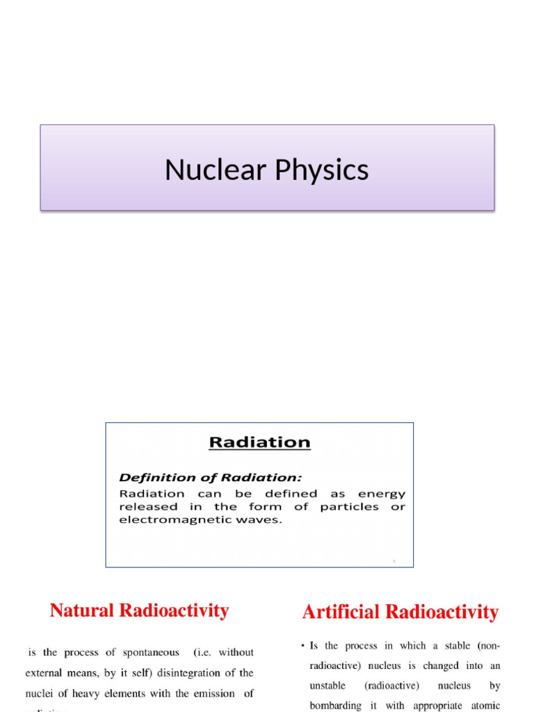 8 Nuclear Physics PHY 111 | PDF