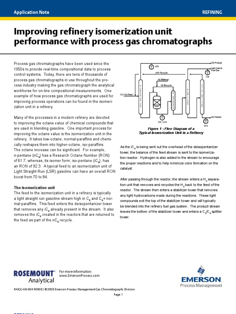 Isomerization Unit | PDF | Oil Refinery | Gas Chromatography