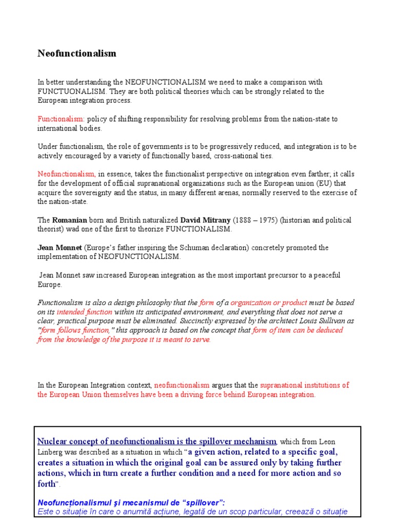 Neofunctionalism | PDF | European Union | Political Science