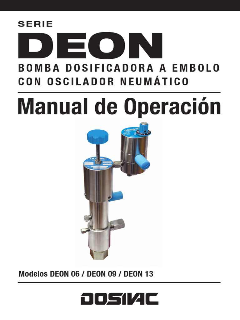 Manual-DEON - Web | PDF | Bomba | Filtración