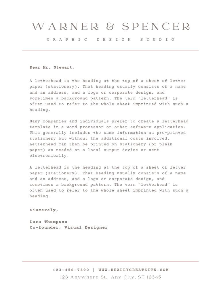 Grey Minimalist Typewriting Text StudioAgency Letterhead - 20241228 ...