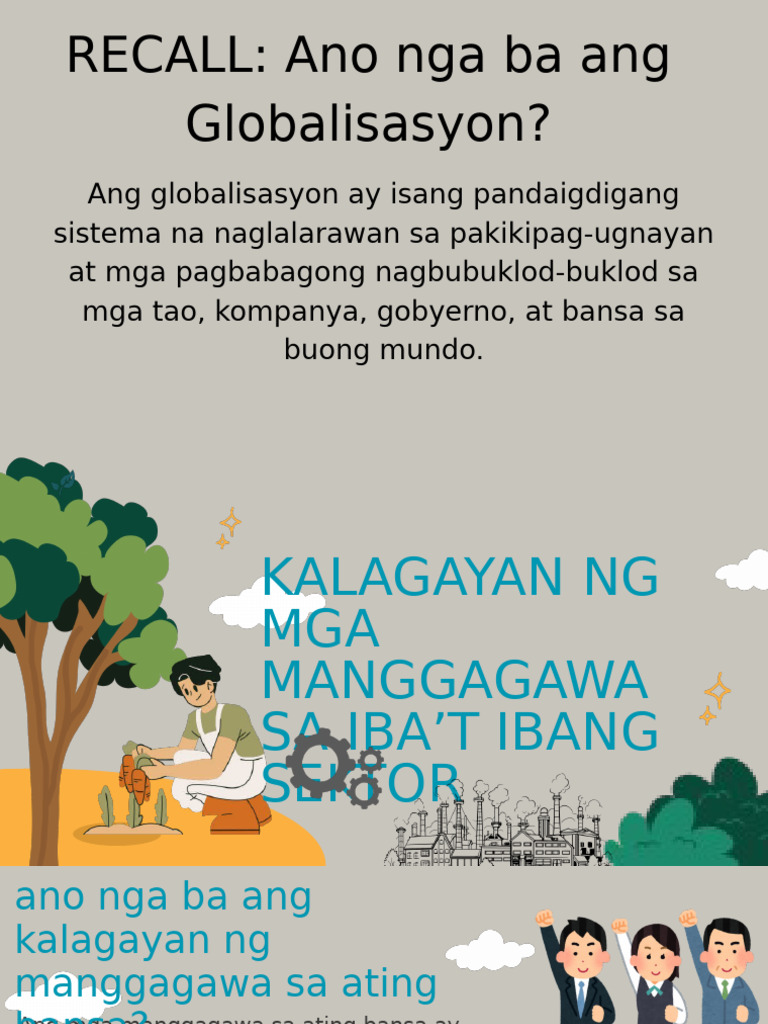 AP - Kalagayan NG Mga Manggagawa Sa Iba't Ibang Sektor | PDF