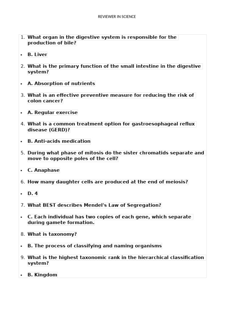 Science Quiz Review Guide | PDF | Ecosystem | Meiosis
