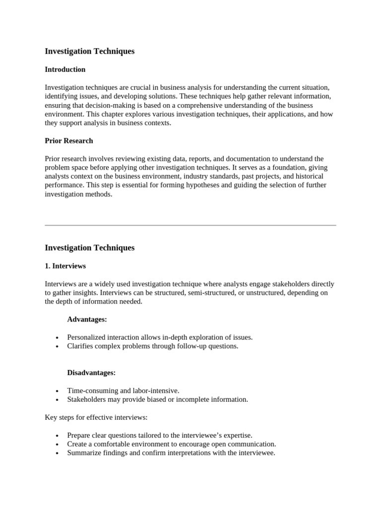 Investigation Techniques | PDF | Quantitative Research | Usability