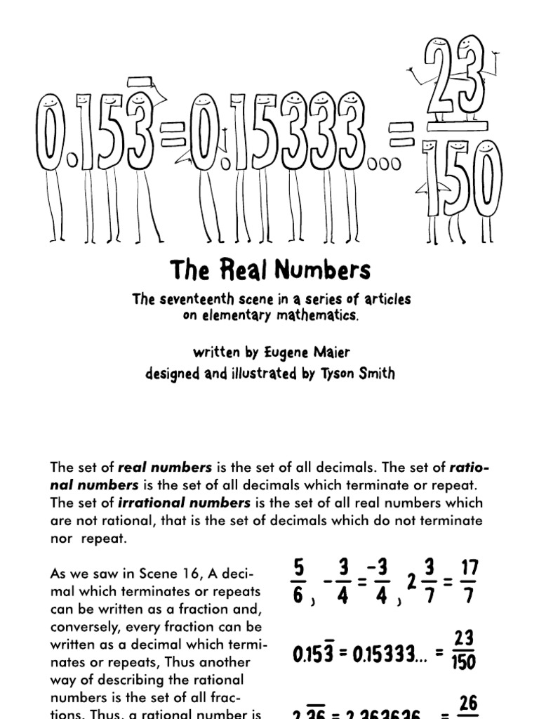 Scene 17, The Real Numbers | PDF