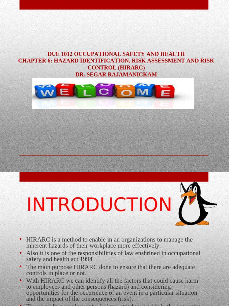 Osha Hirarc | PDF | Risk | Hazards