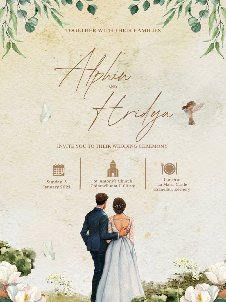 Wedding Invitation Alphin & Hridya | PDF