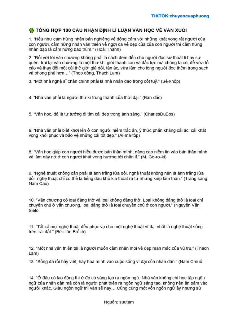 NHẬN ĐỊNH-LLVH văn xuôi | PDF