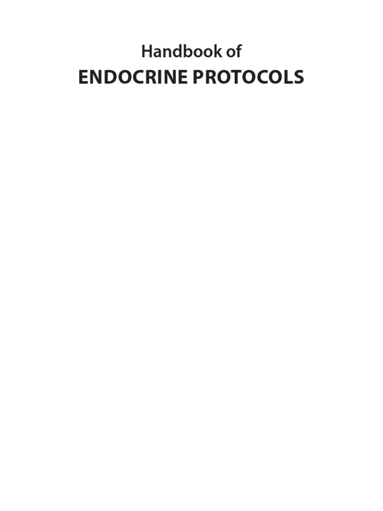 Handbook of Endocrine Protocols | PDF | Cortisol | Hypoglycemia