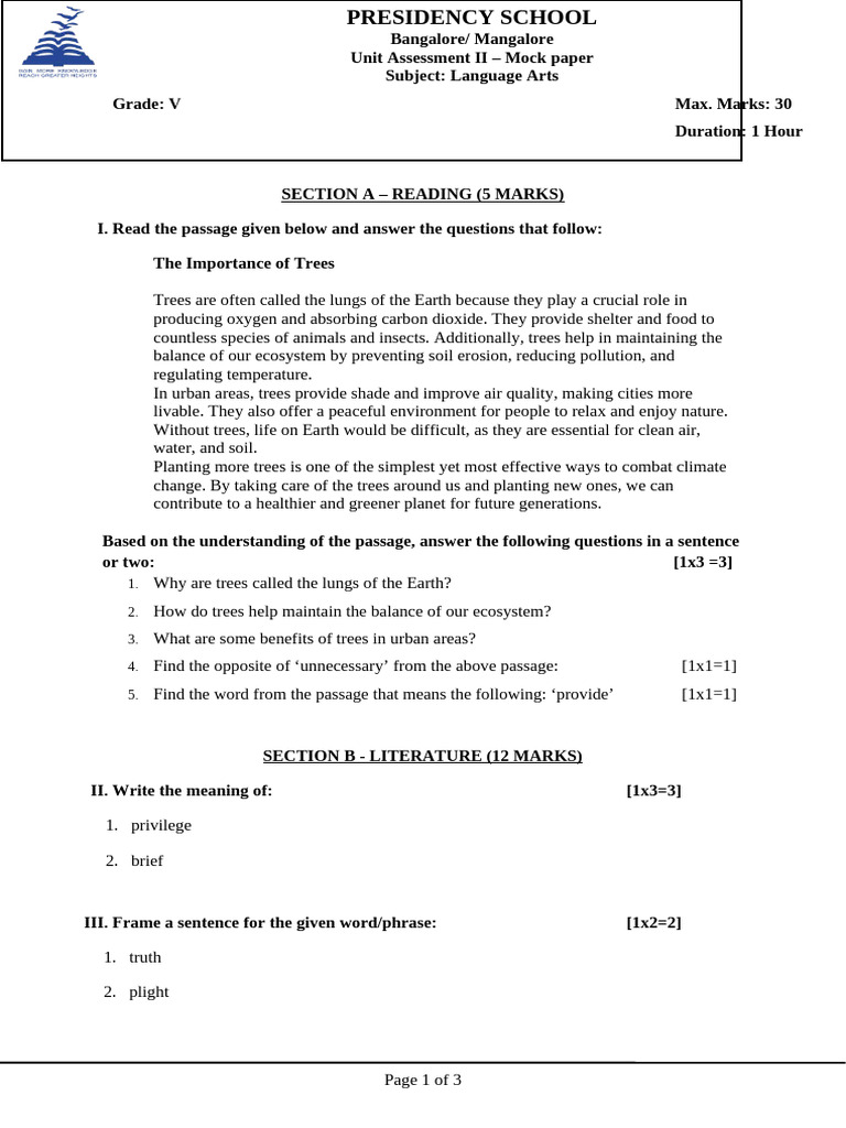 Revision ws | PDF | Soil | Trees