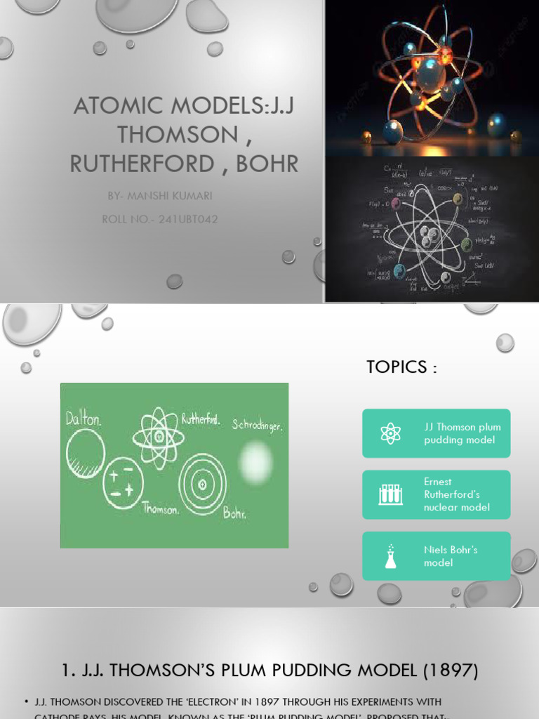 ATOMIC MODELS | PDF | Atoms | Atomic Nucleus