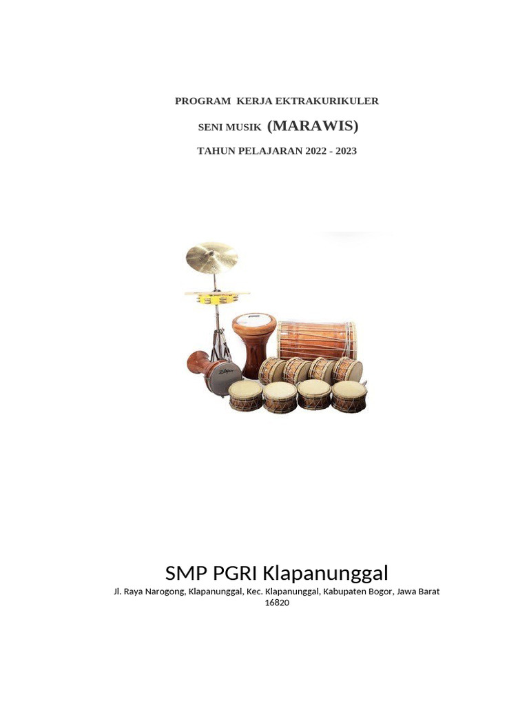 Program Kerja Ekstrakurikuler Marawis SMP | PDF
