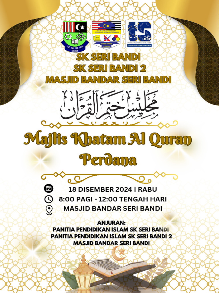 Buku Program Majlis Khatam Al Quran Perdana 2024 | PDF