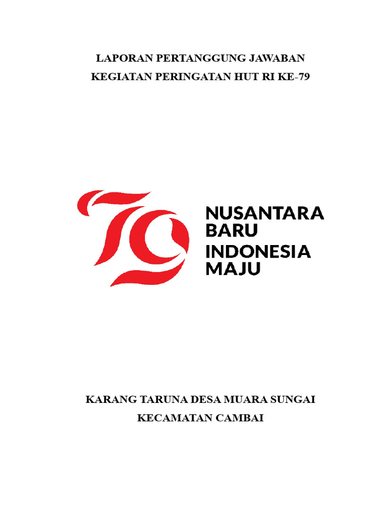 LPJ HUT RI Ke-79 Desa Muara Sungai | PDF