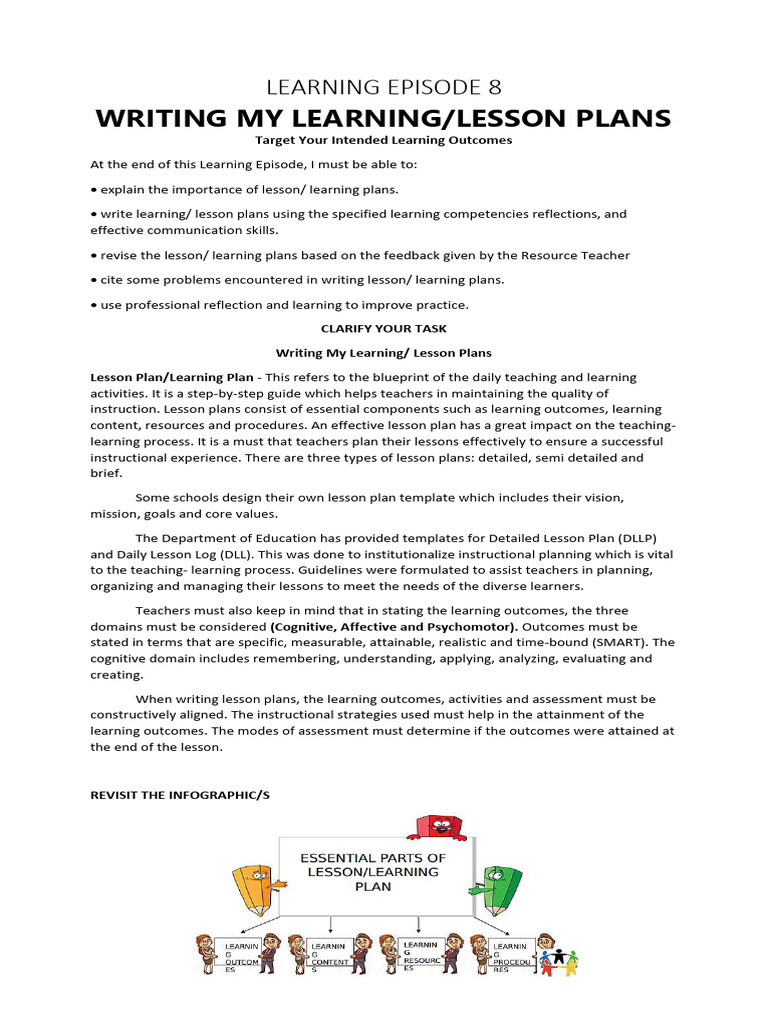 LEARNING-EPISODE-8-10 | PDF | Lesson Plan | Learning