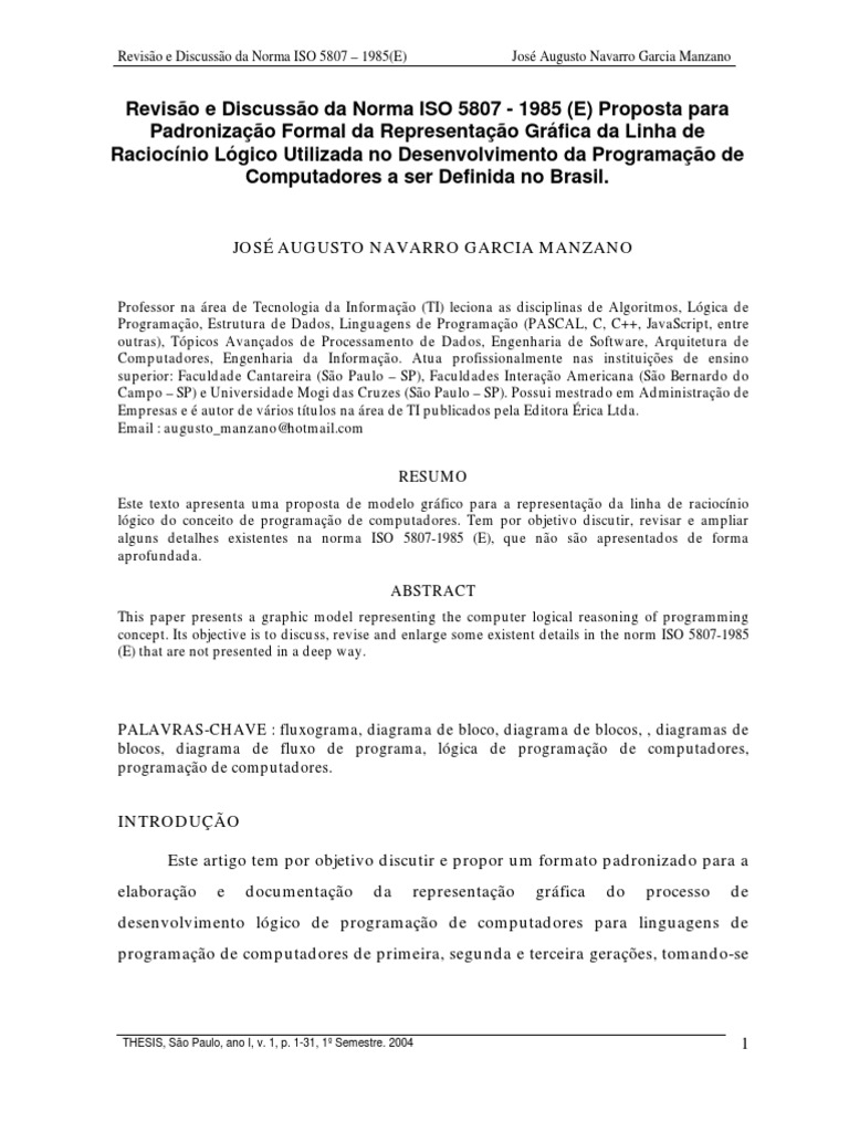 Nor Ma Iso 5807 | PDF | Parâmetro (programação de computador) | Lógica