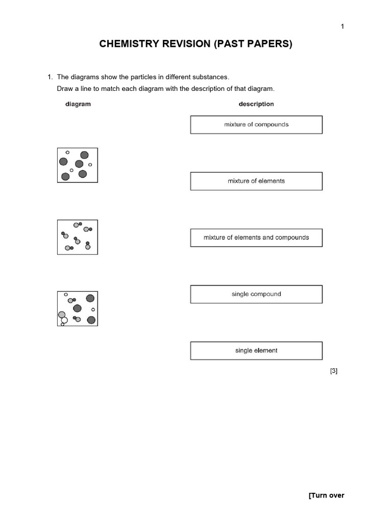 Chemistry Revision: Past Paper Questions | PDF