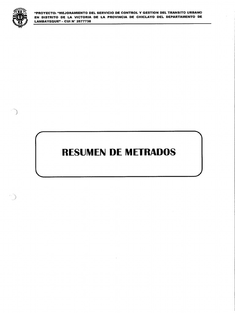 Resumen de Metrado | PDF