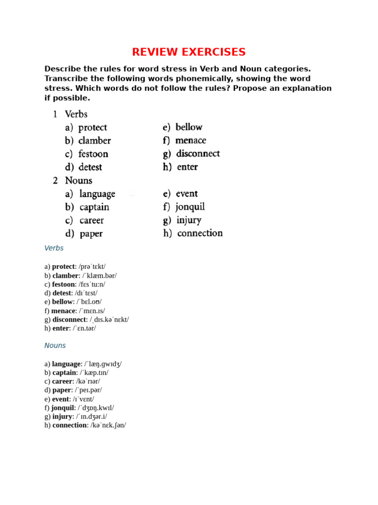 W11-12 - Review Exercises | PDF