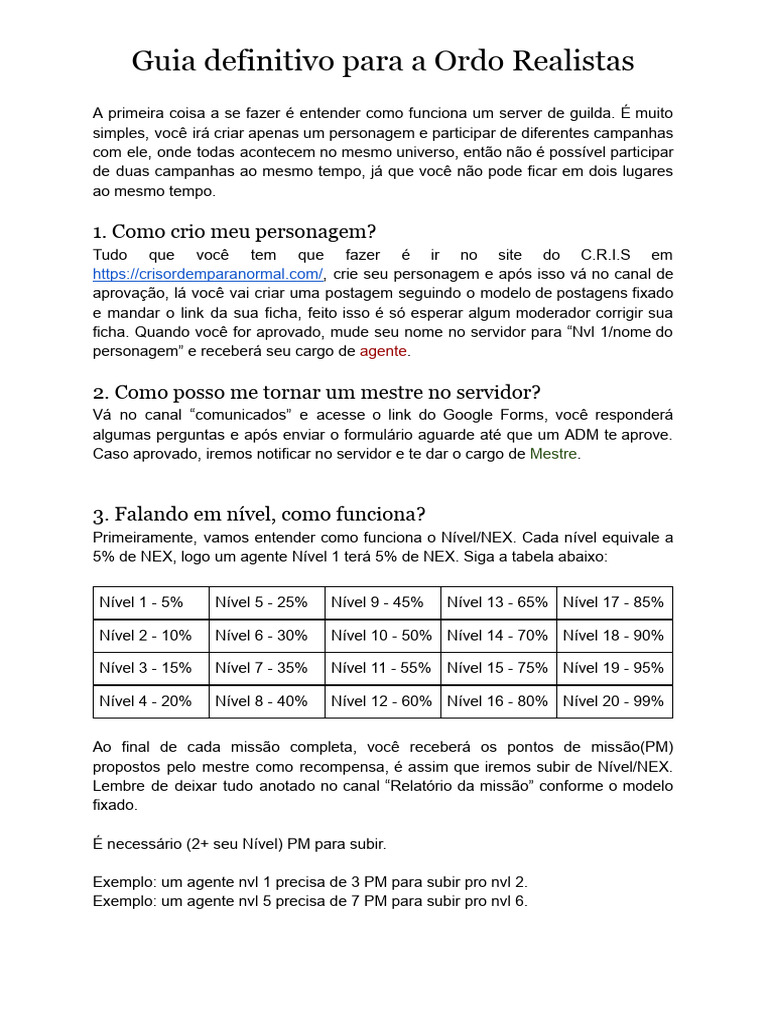 Guia Definitivo Para a Ordo Realistas-1 | PDF | Insanidade