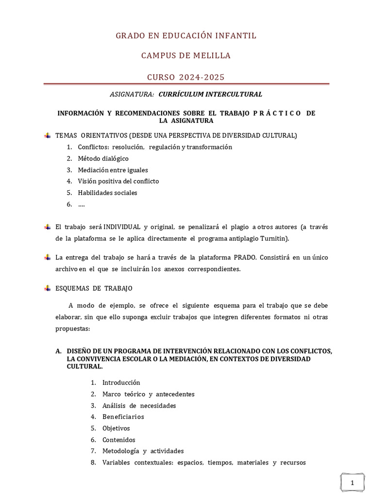 Normas para Trabajos (Curso 2024-25) EUF | PDF | Citación | Plan de estudios