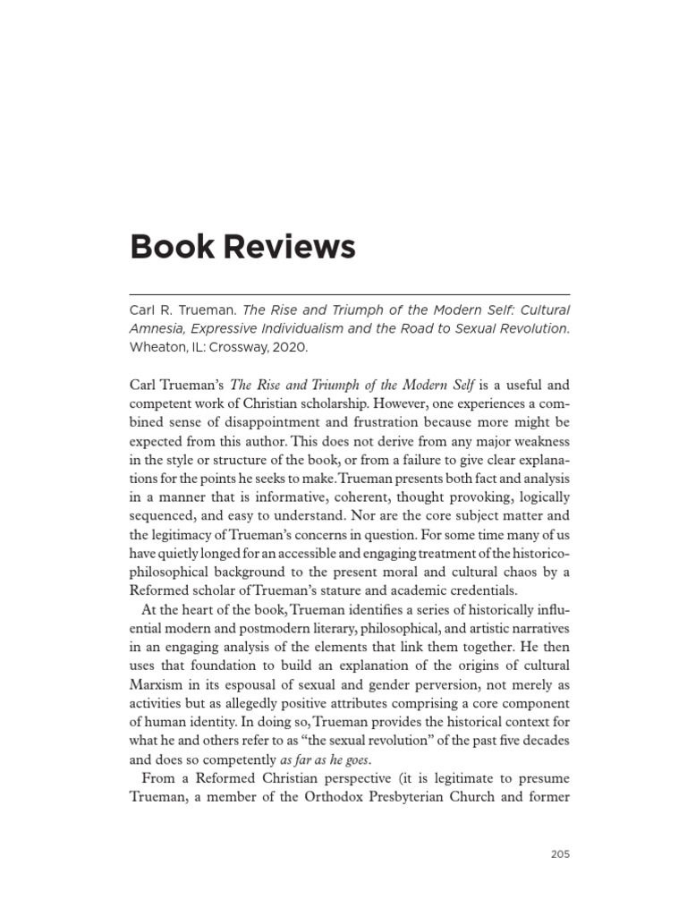 Carl R Trueman The Rise and Triumph of The Modern Self Cultural Amnesia ...