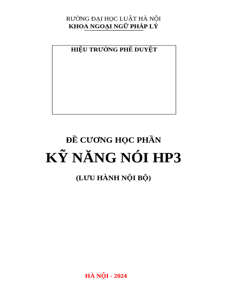 K Năng Nói HP3 - 3TC | PDF