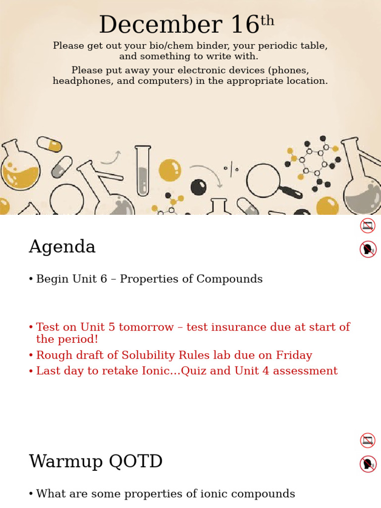 December 16th Intro To Covalents, Naming, and LDD | PDF | Chemical ...