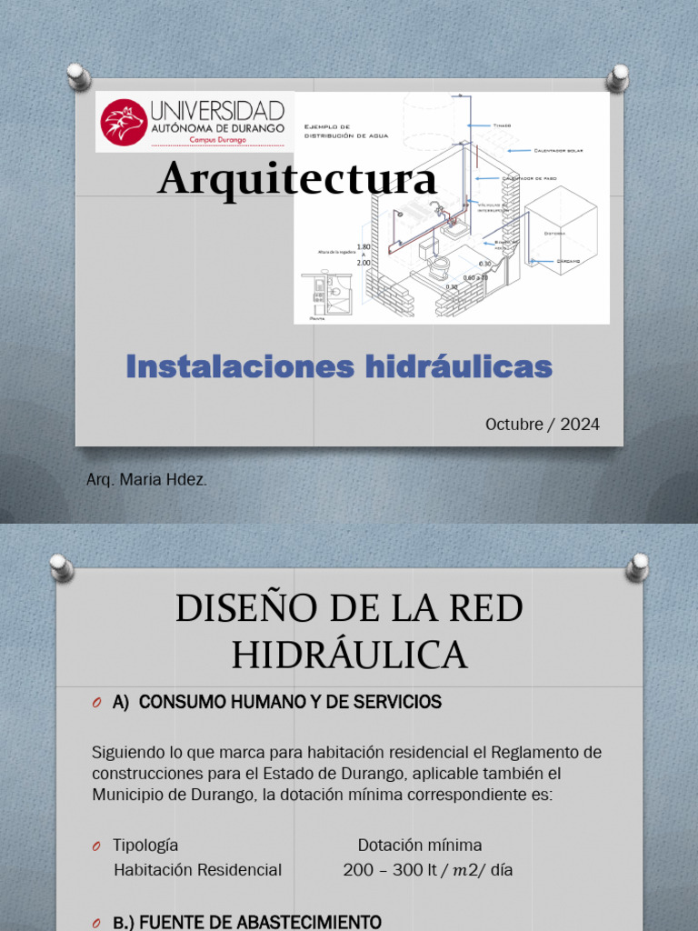 Instalacion Hidraulica Metodo de Hunter | PDF