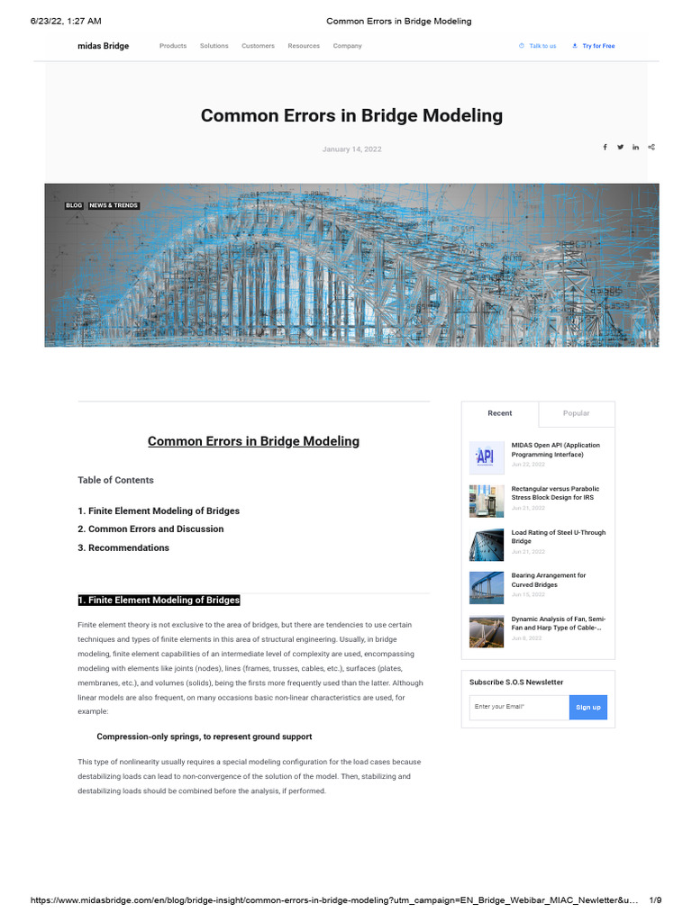 Common Errors in Bridge Modeling | PDF | Elasticity (Physics ...