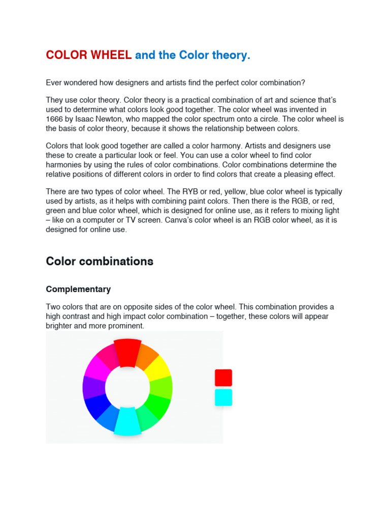 Understanding Color Theory Basics | PDF | Color | Psychophysics